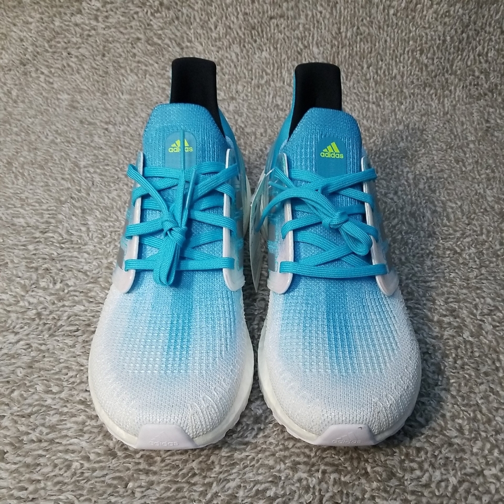 Adidas Size 9.5 Men Ultraboost 20 Signal Cyan Shoe Fv… - Gem